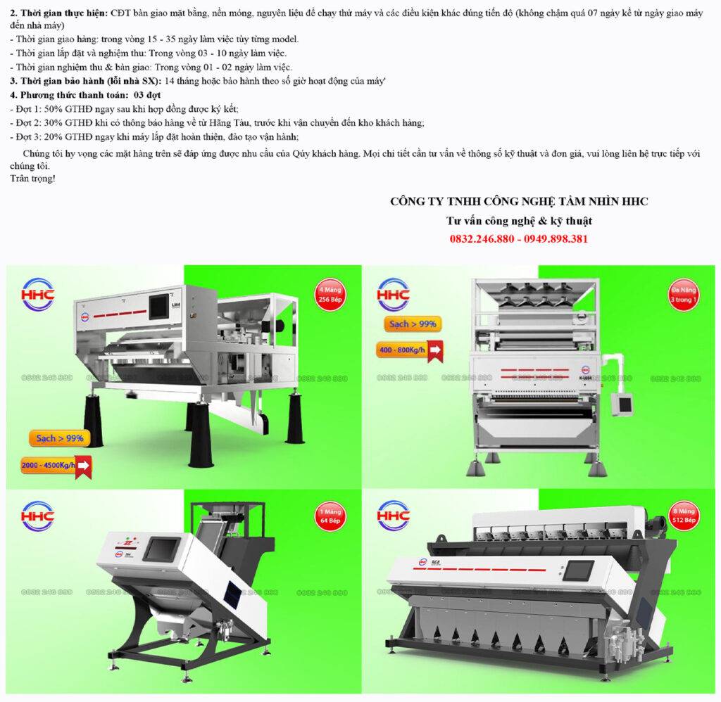 BẢNG GIÁ MÁY TÁCH MÀU No.1 | Tải báo giá máy bắn màu